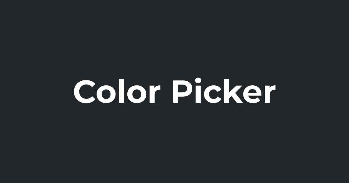Color Picker From Image HEX RGB HTML Color Picker