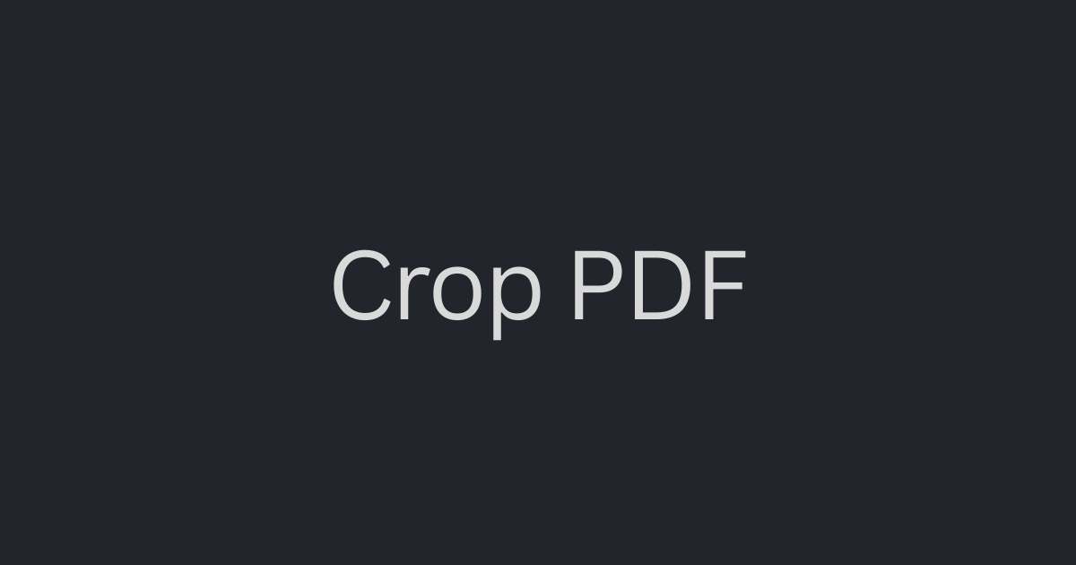 Crop PDF Online for Free – Trim & Cut PDF Pages Easily
