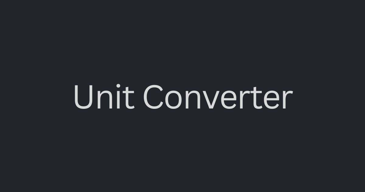 Unit Converter – Convert Units Instantly for All Measurements
